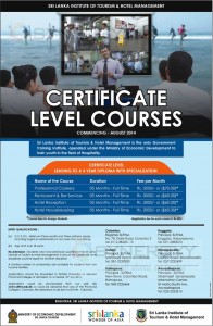 Sri Lanka Institute of Tourism & Hotel Management – Certificate Level ...