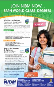 NIBM Degrees and Diploma Programme in Management, IT and English ...