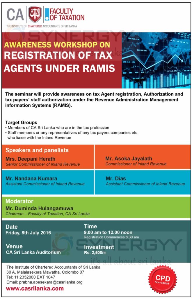 Awareness Workshop on Registration of Tax agents under Revenue ...