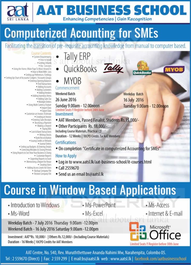 Learn Computerized Accounting for SMEs from AAT Business School ...