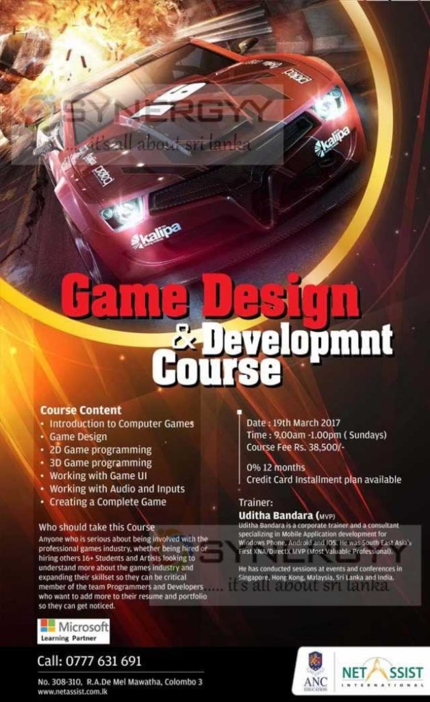 Game Design & Development Course – Education SynergyY